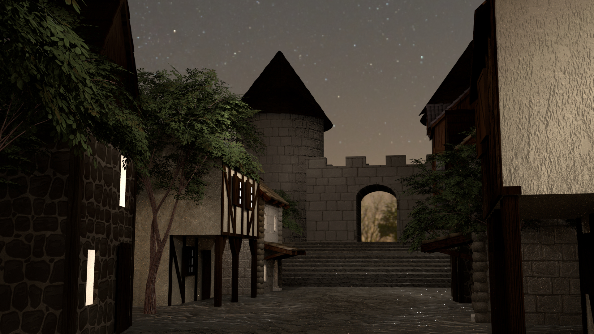 3D Medieval Village model - TurboSquid 1770810