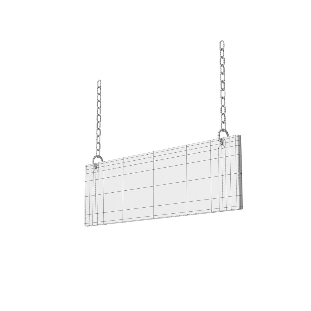 Red Hanging Signboard Model - TurboSquid 2029664