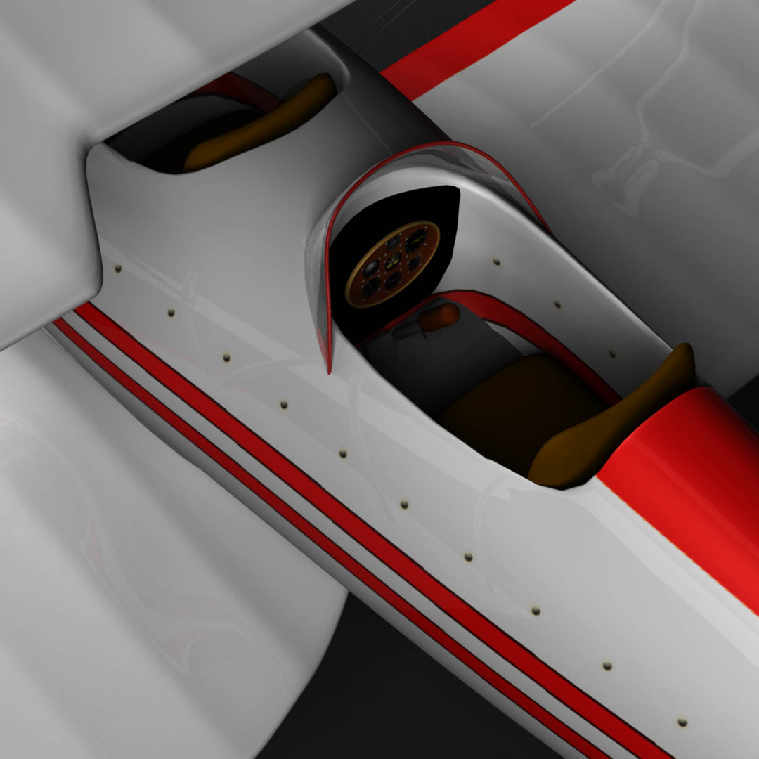 3d model waco ymf5 biplane