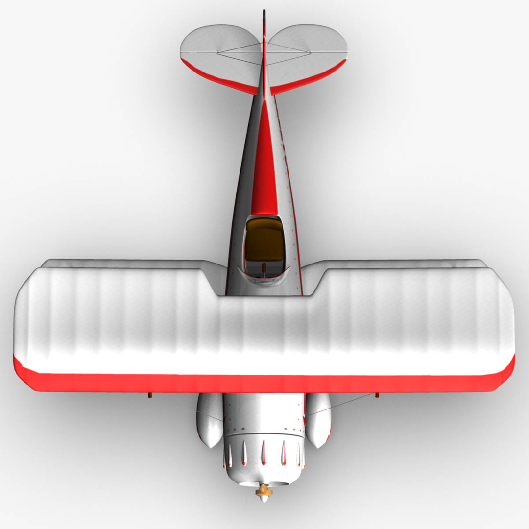 3d model waco ymf5 biplane