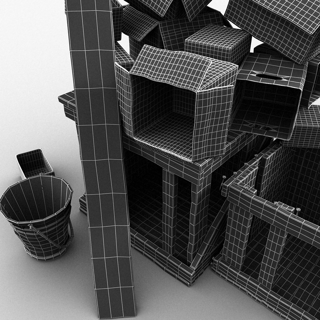 3d junk wood paper