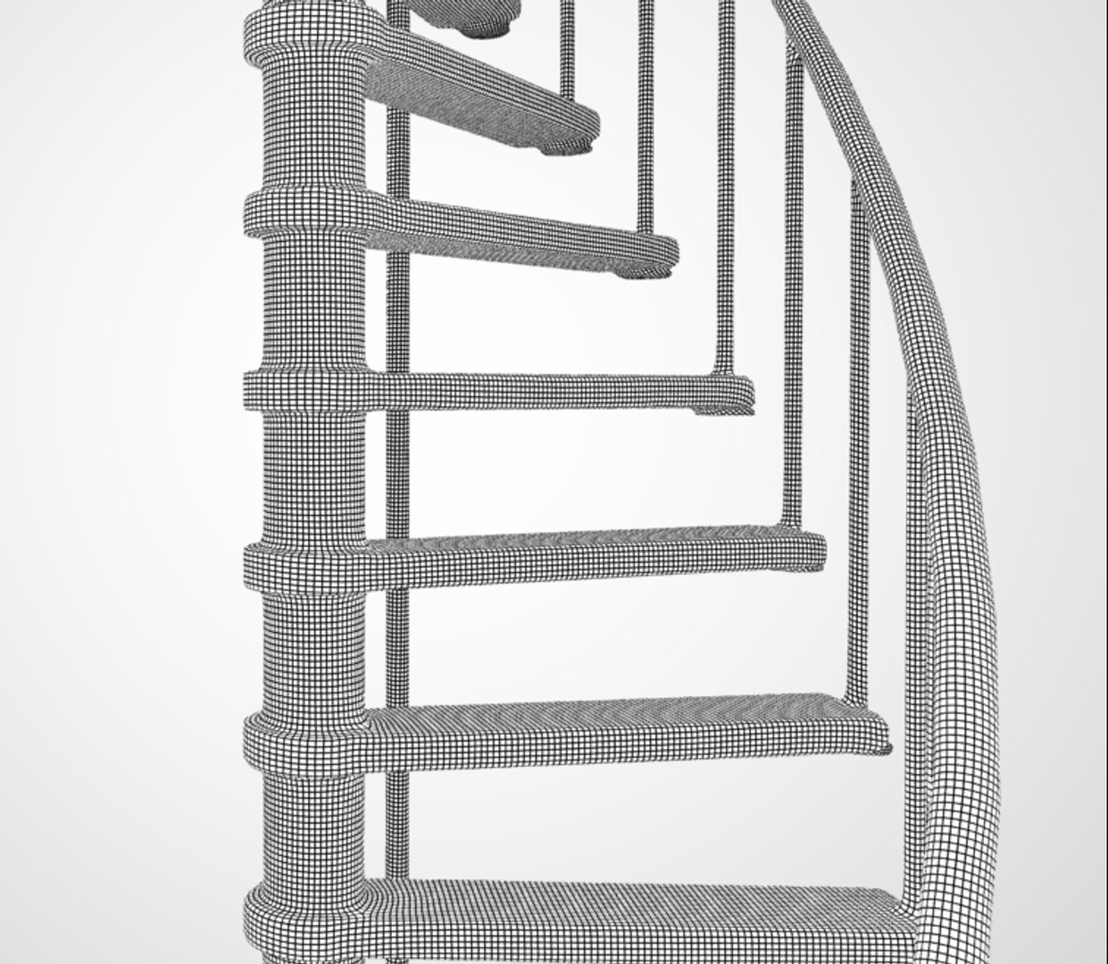 Print Ready Modern Spiral Staircase 3D Model - TurboSquid 1544976