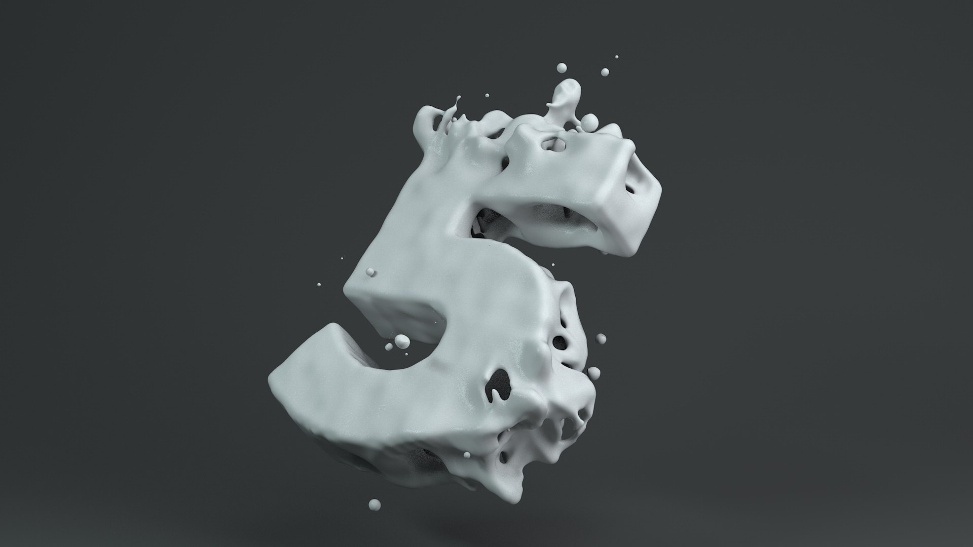 3D Model Number Liquid 5 - TurboSquid 1689336