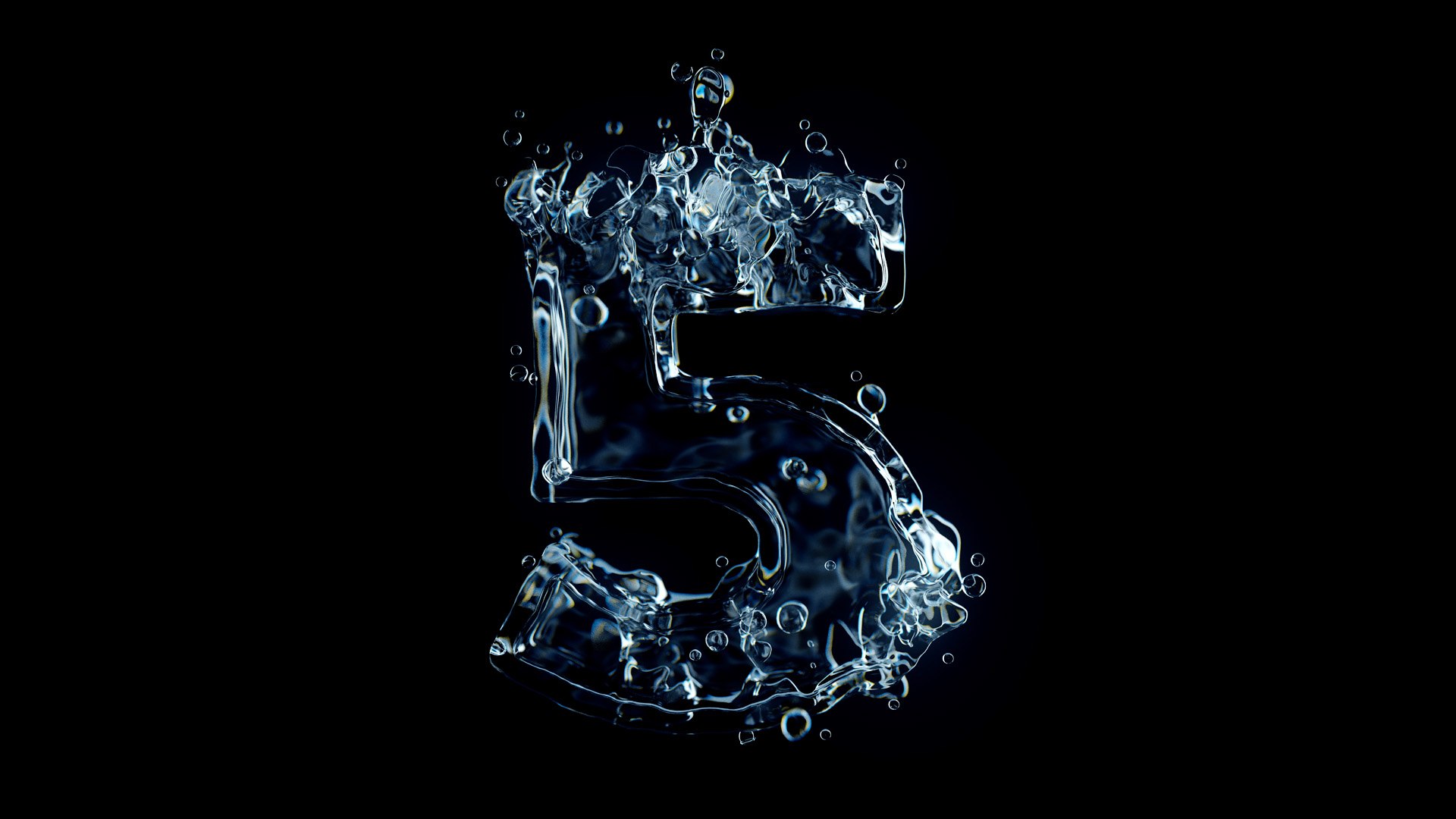 3D Model Number Liquid 5 - TurboSquid 1689336