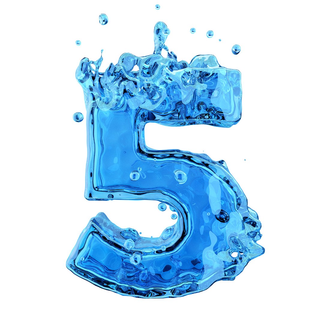 3D Model Number Liquid 5 - TurboSquid 1689336