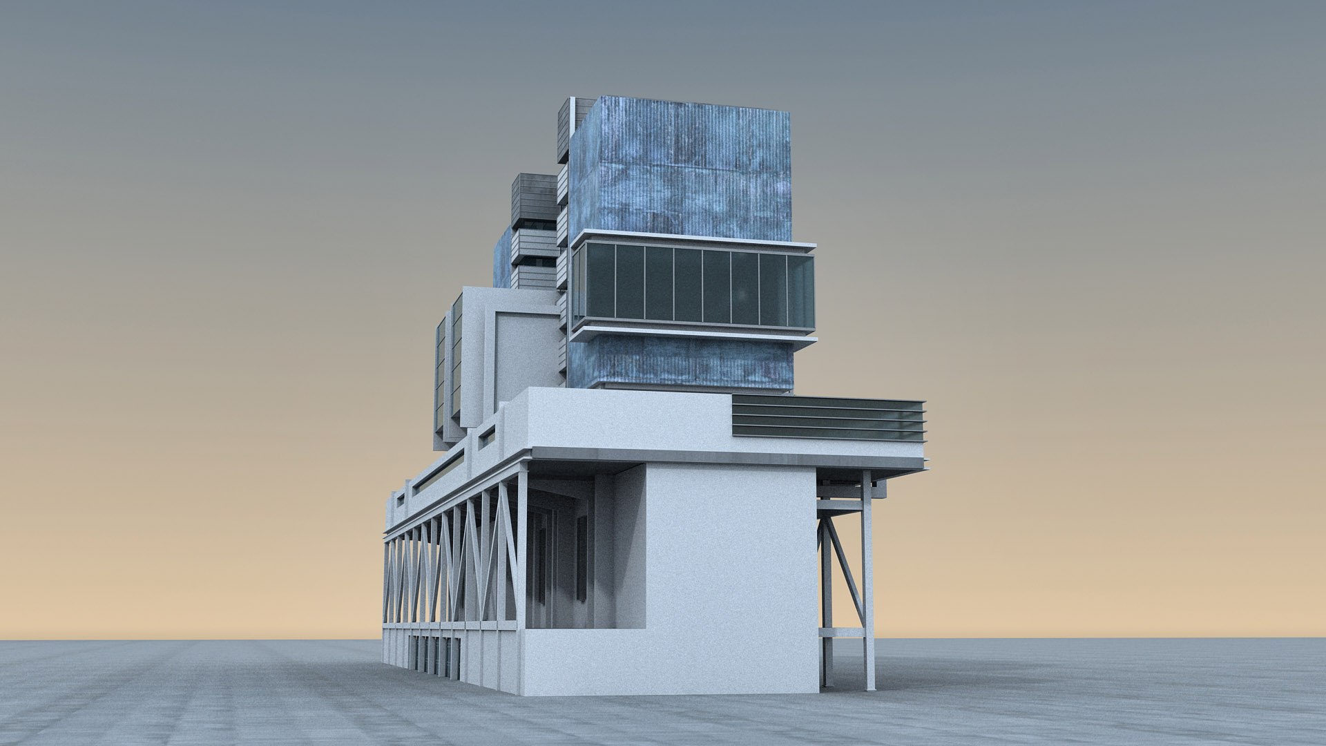 Future Building 026 3D Model - TurboSquid 2293610