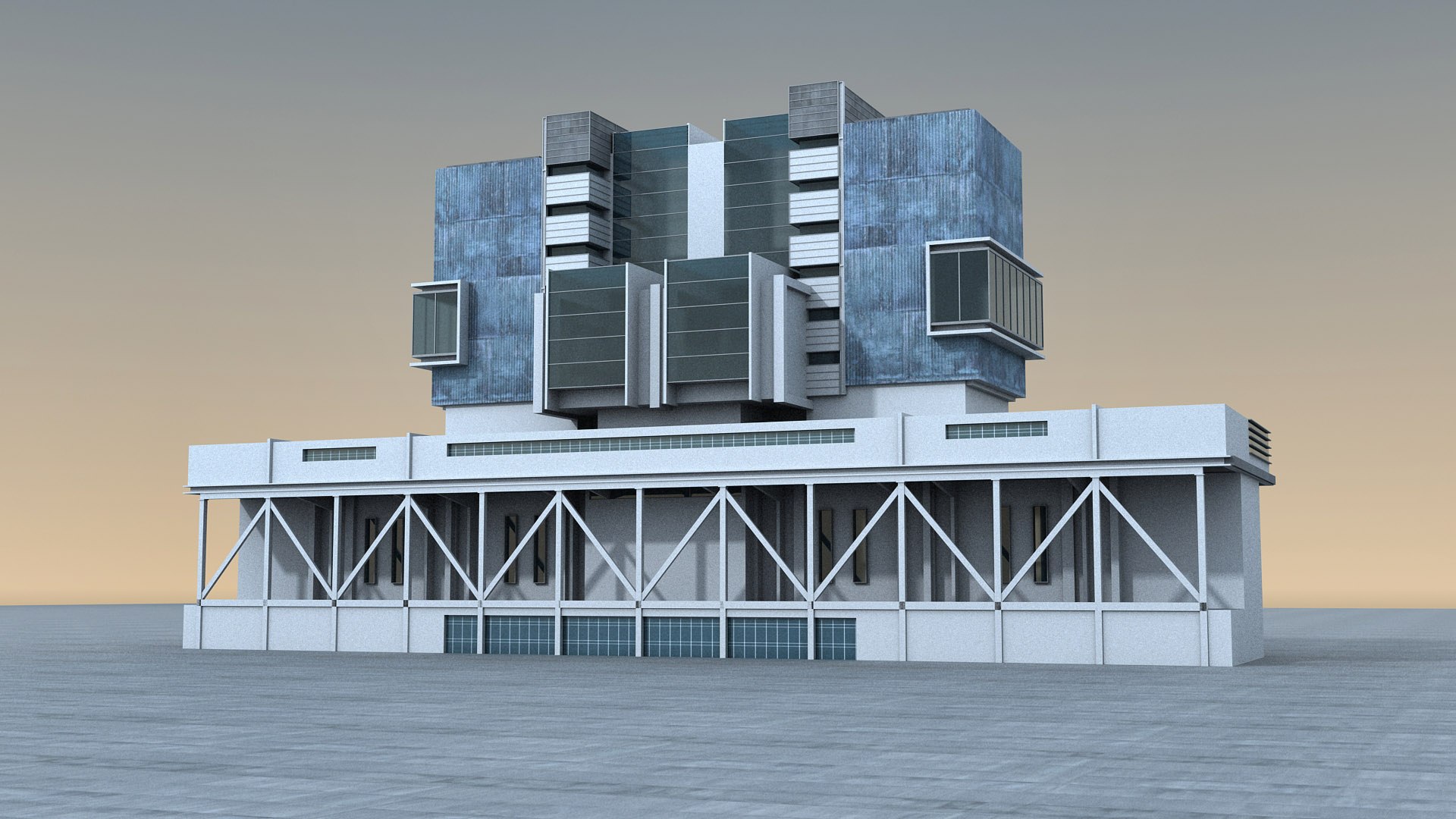Future Building 026 3D Model - TurboSquid 2293610