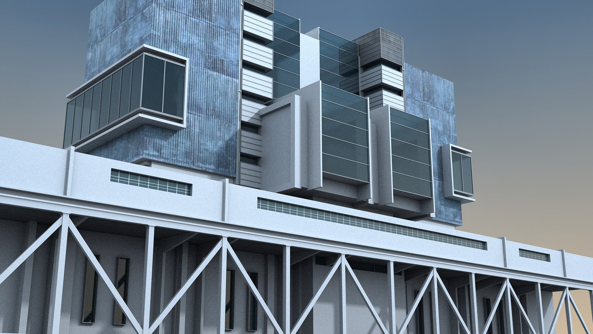 Future Building 026 3D Model - TurboSquid 2293610