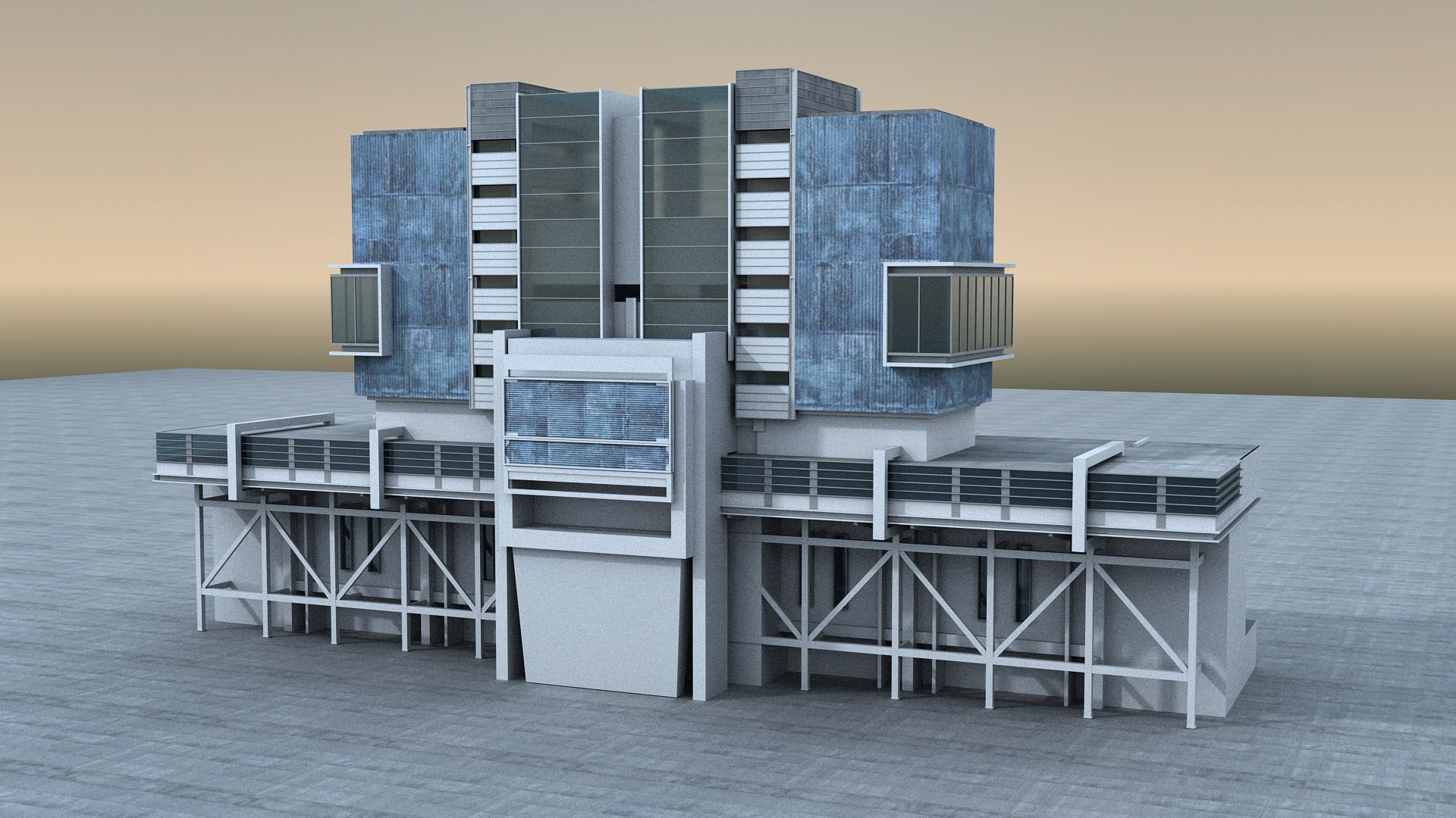 Future Building 026 3D Model - TurboSquid 2293610