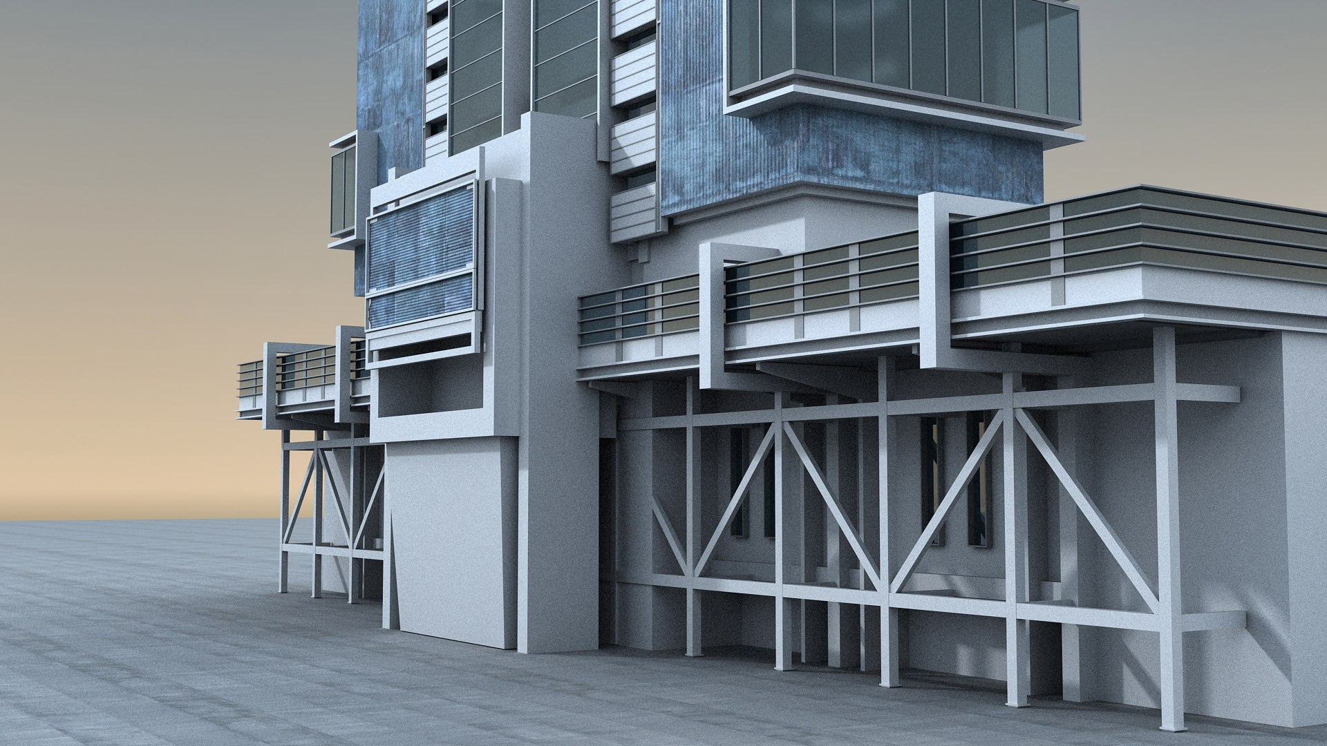 Future Building 026 3D Model - TurboSquid 2293610