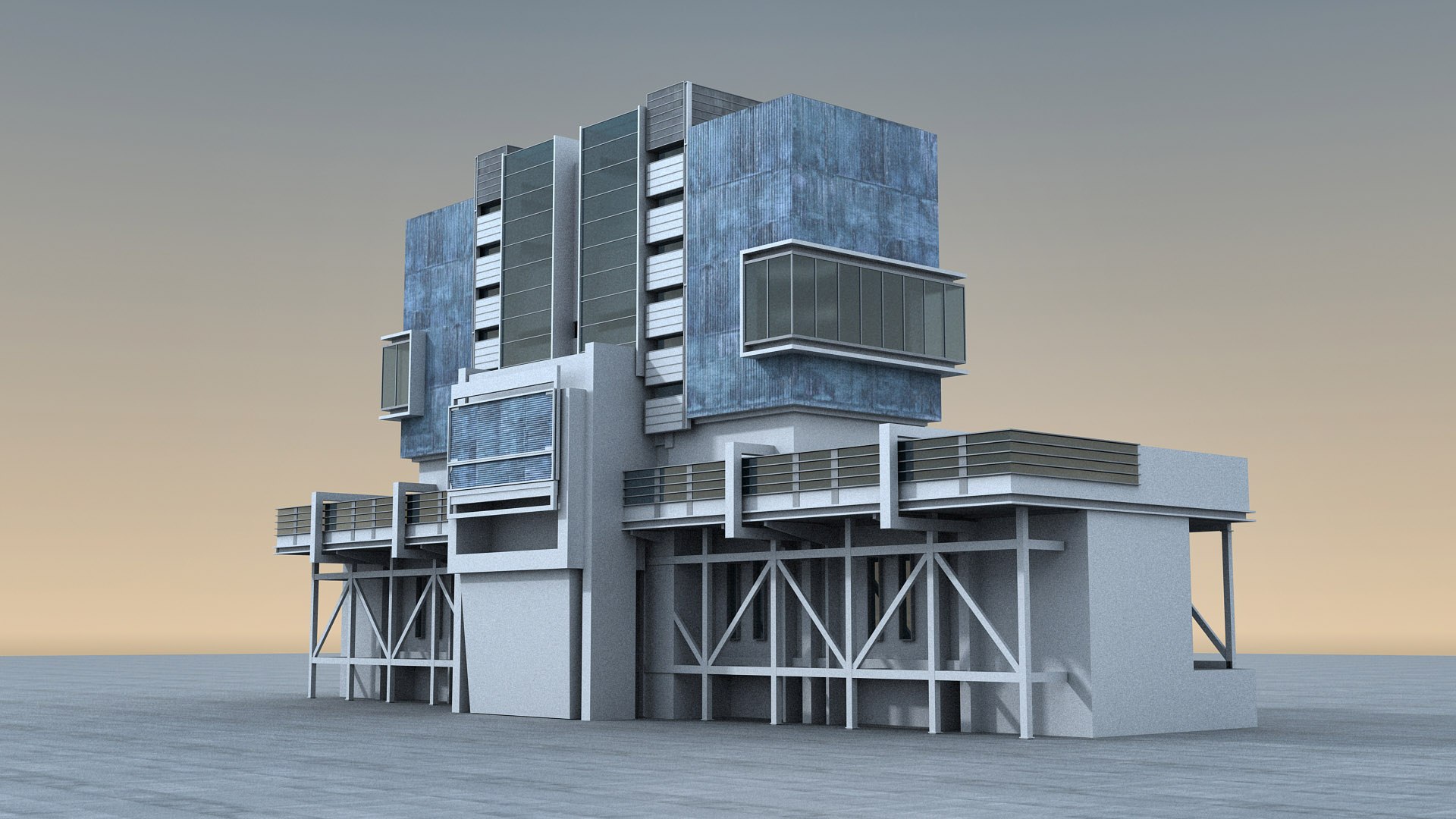 Future Building 026 - TurboSquid 2293610