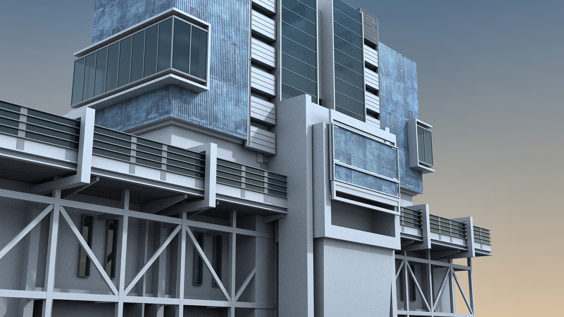 Future Building 026 3D Model - TurboSquid 2293610