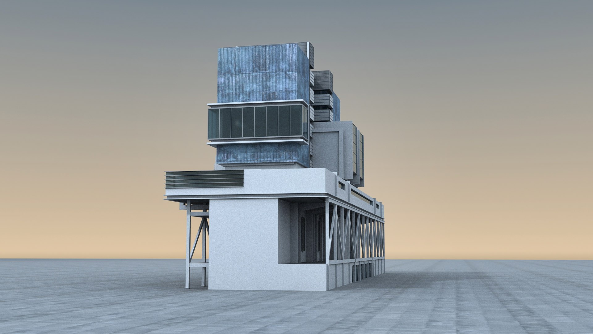 Future Building 026 - TurboSquid 2293610