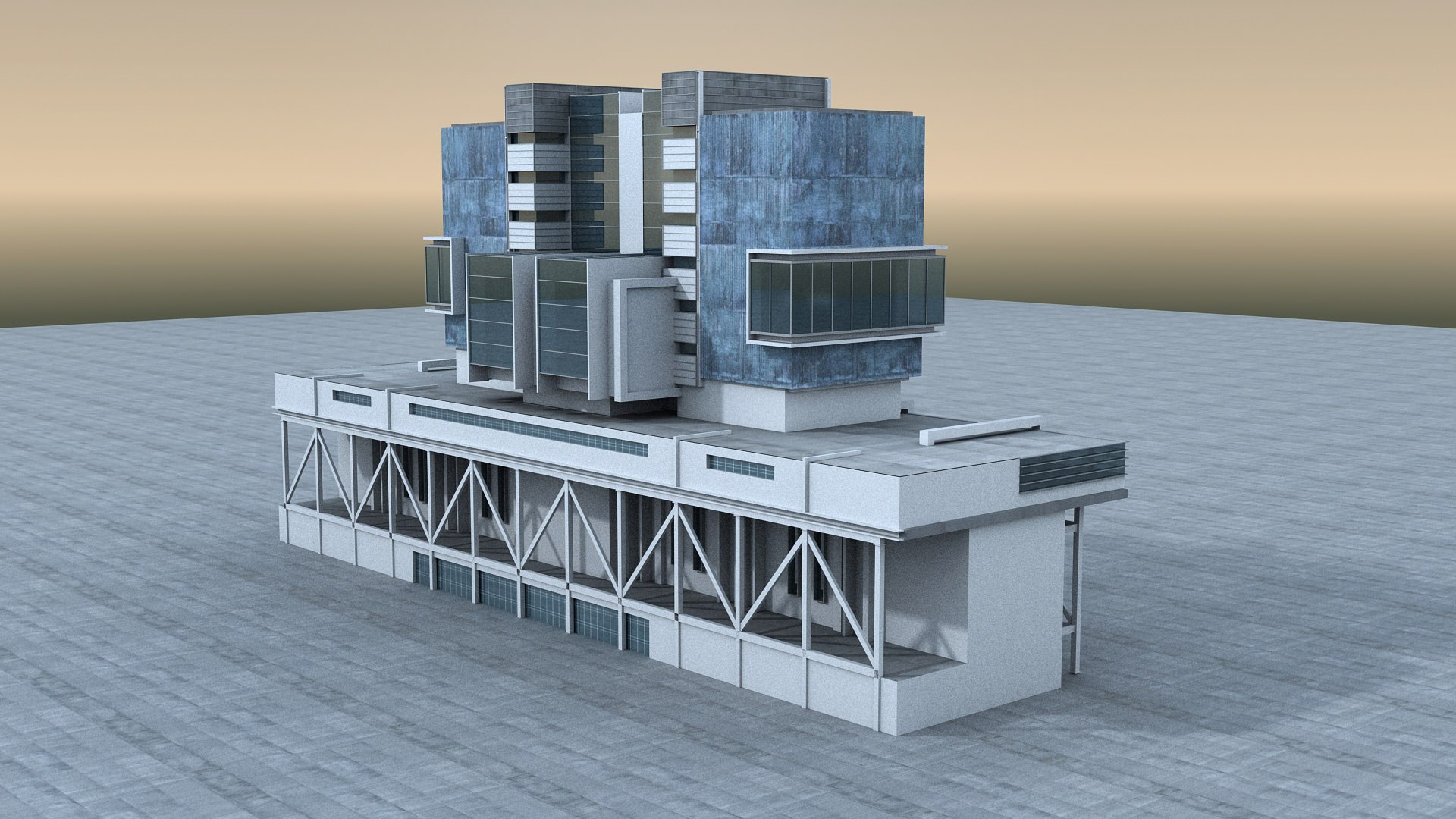 Future Building 026 3D Model - TurboSquid 2293610