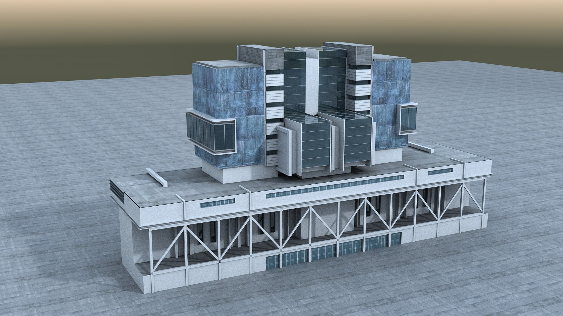 Future Building 026 3D Model - TurboSquid 2293610