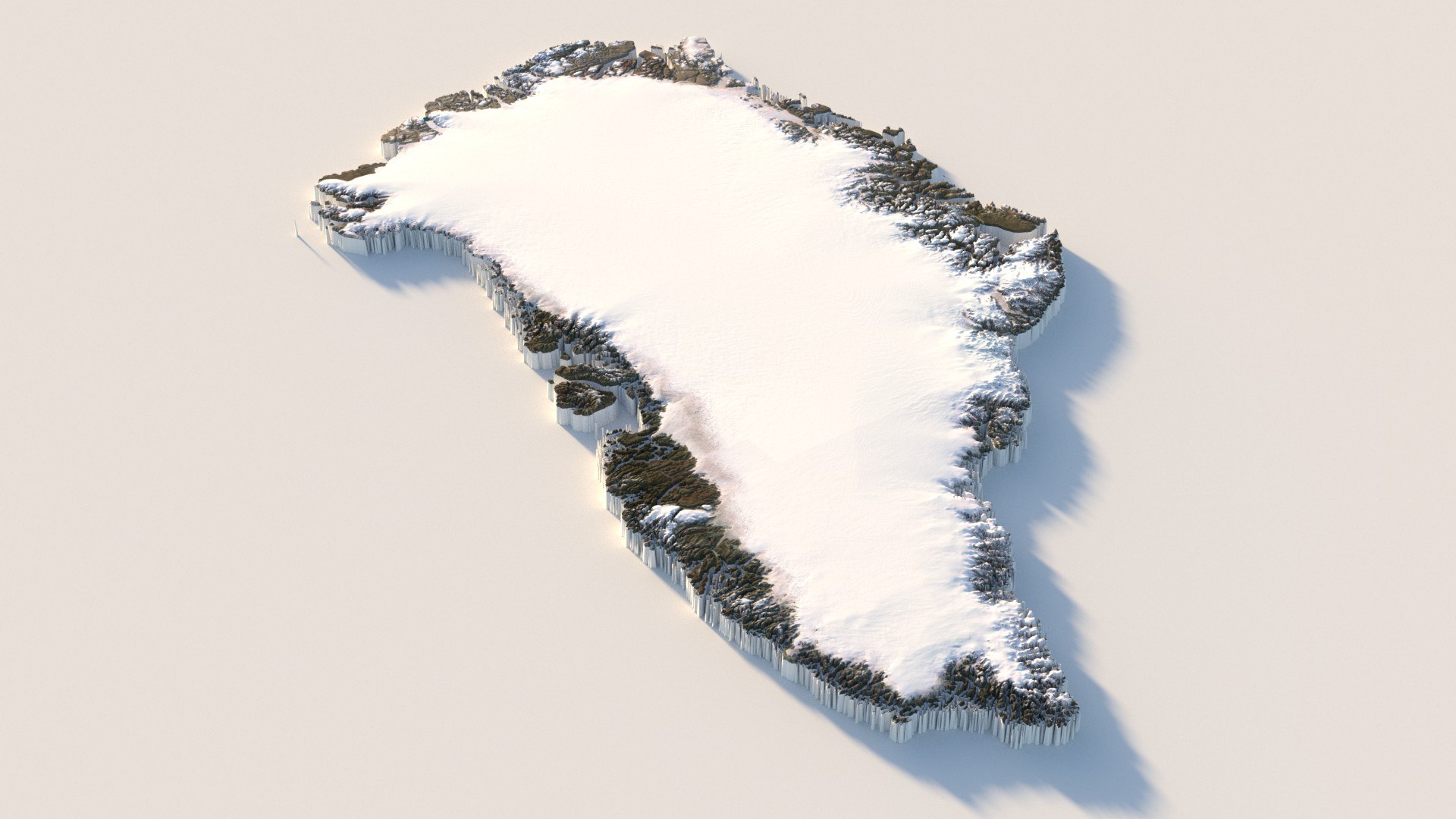 Greenland Terrain Map 3D Model - TurboSquid 2336055