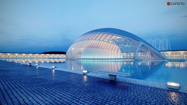 3d hemispheric building city model