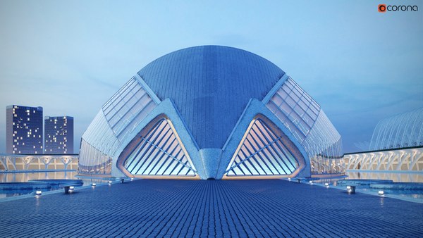 3d hemispheric building city model