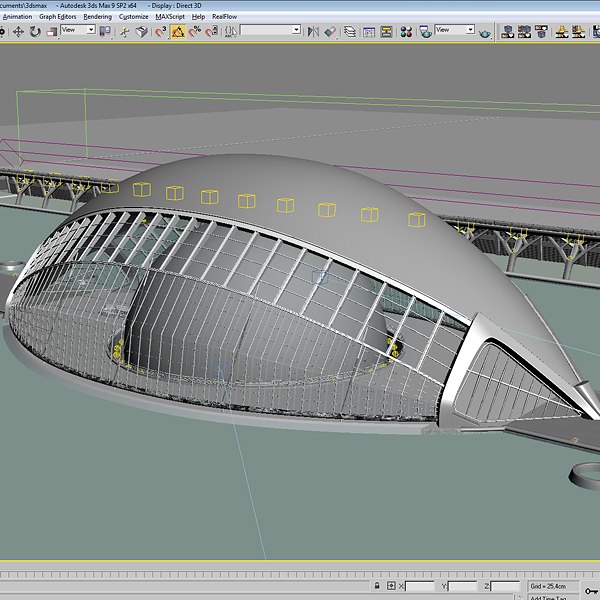 3d hemispheric building city model