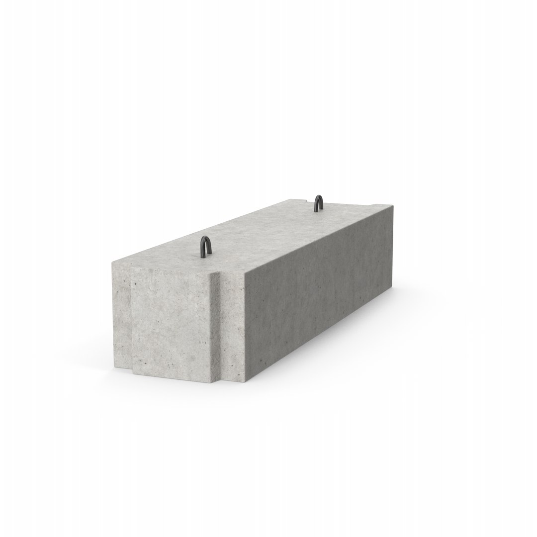 3D Concrete Block Model - TurboSquid 2028007