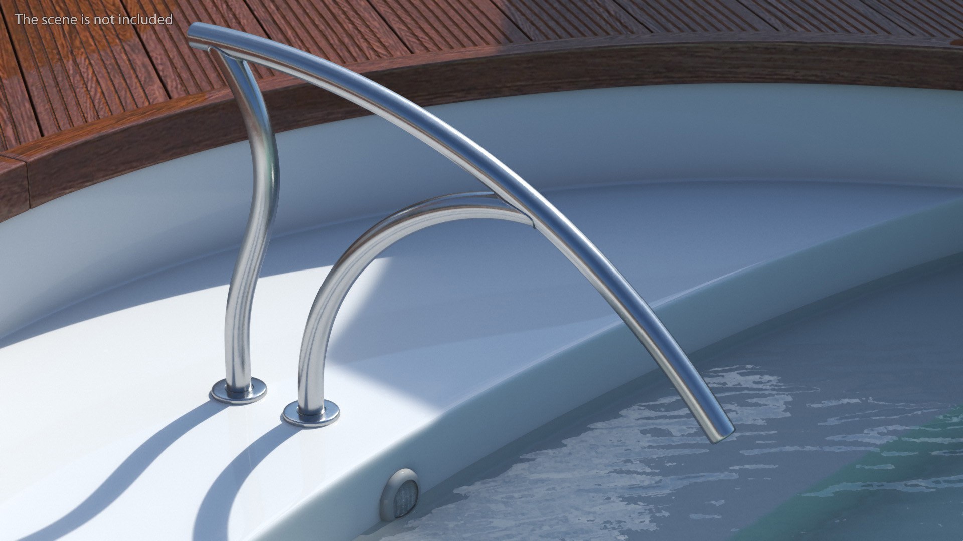 Deck To Deck Return Stair Rail 3D - TurboSquid 1991537