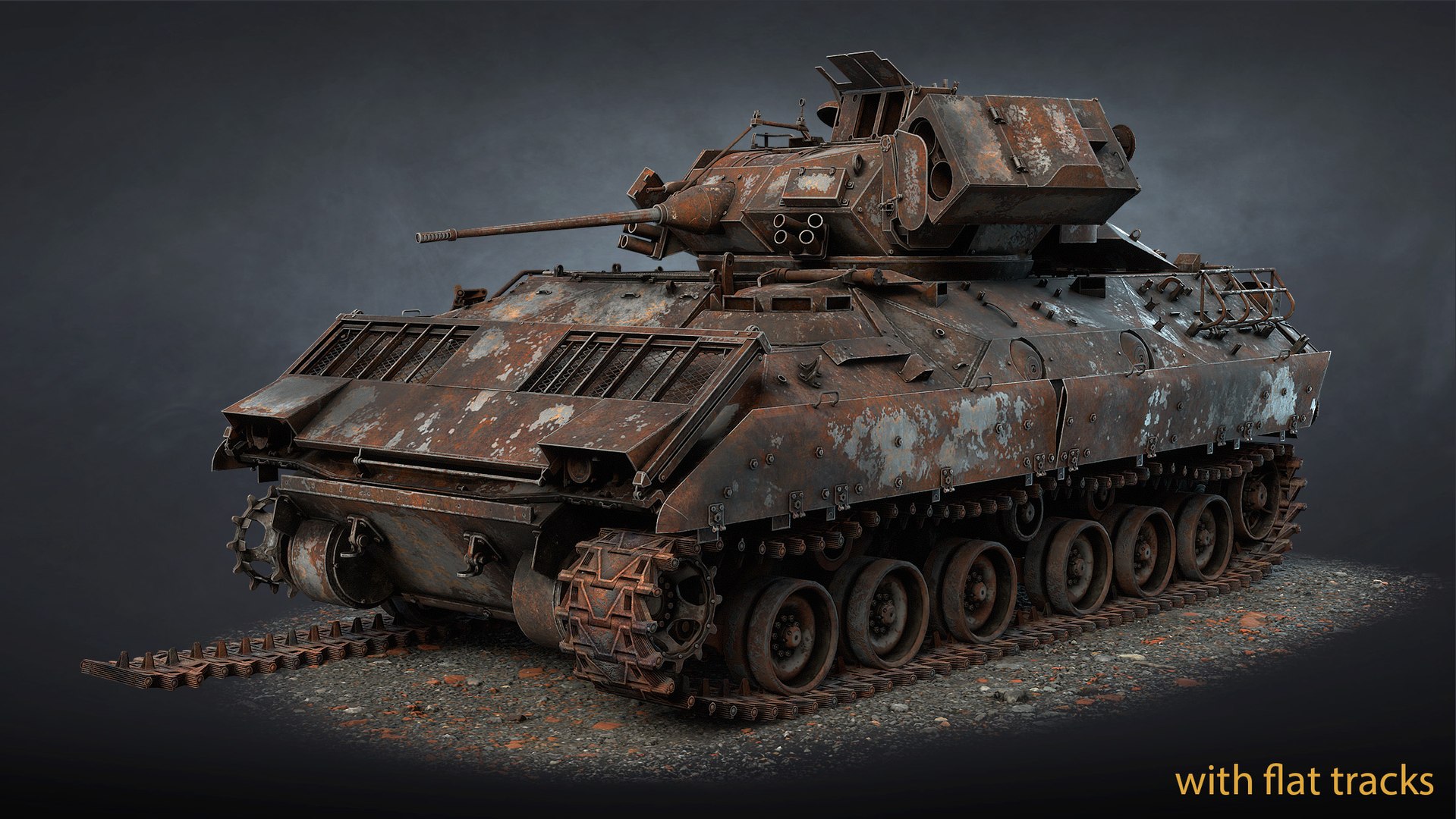 3D M2 Bradley Destroyed - TurboSquid 2225657