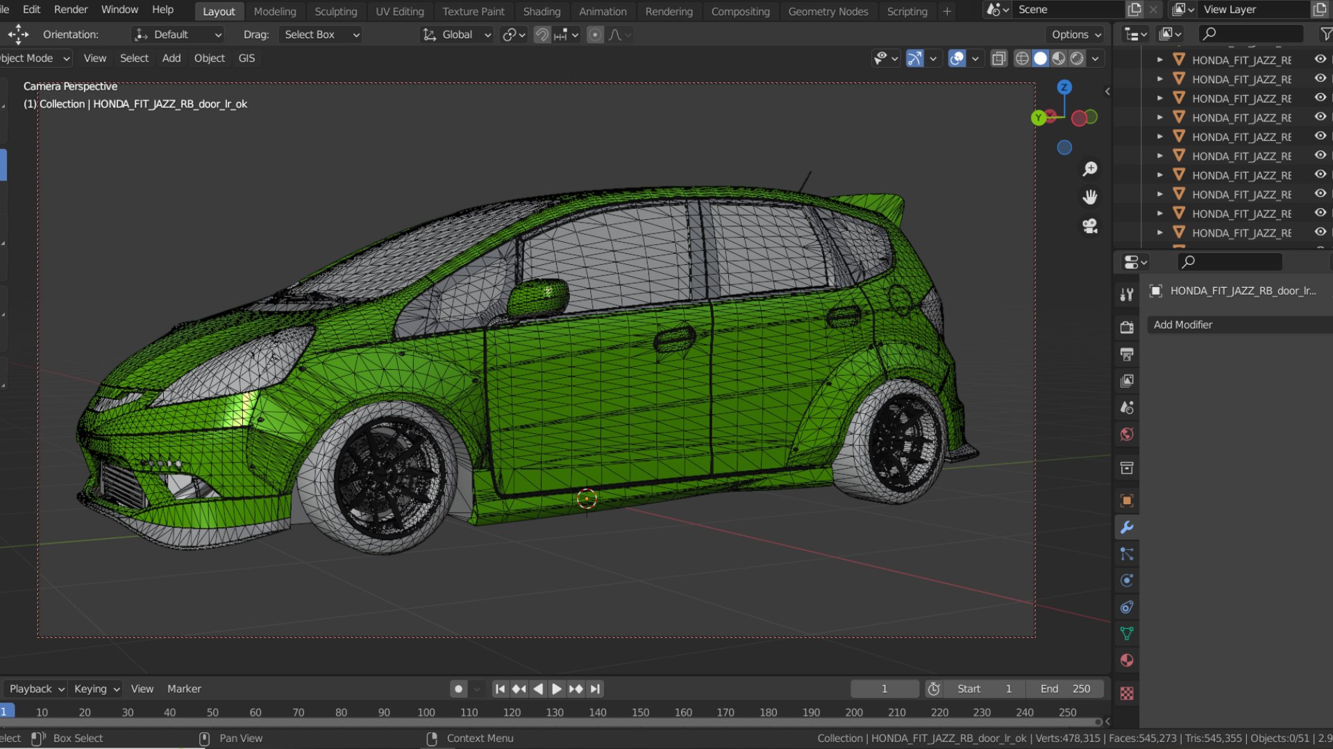 3D Fit Jazz GE8 Rocket Bunny model - TurboSquid 2102794