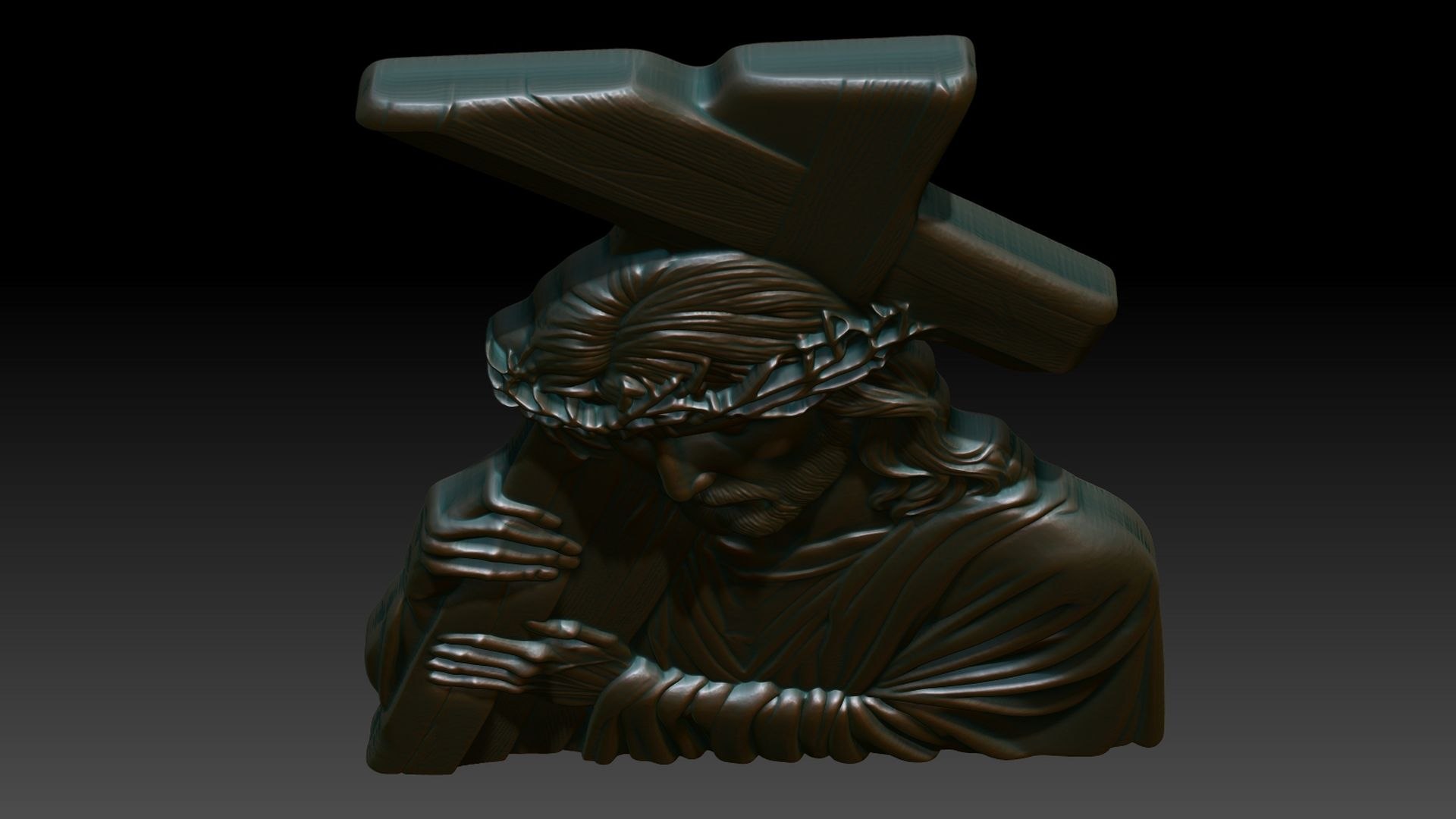 3D Jesus Carrying The Cross Basrelief 05 240608 - TurboSquid 2368720
