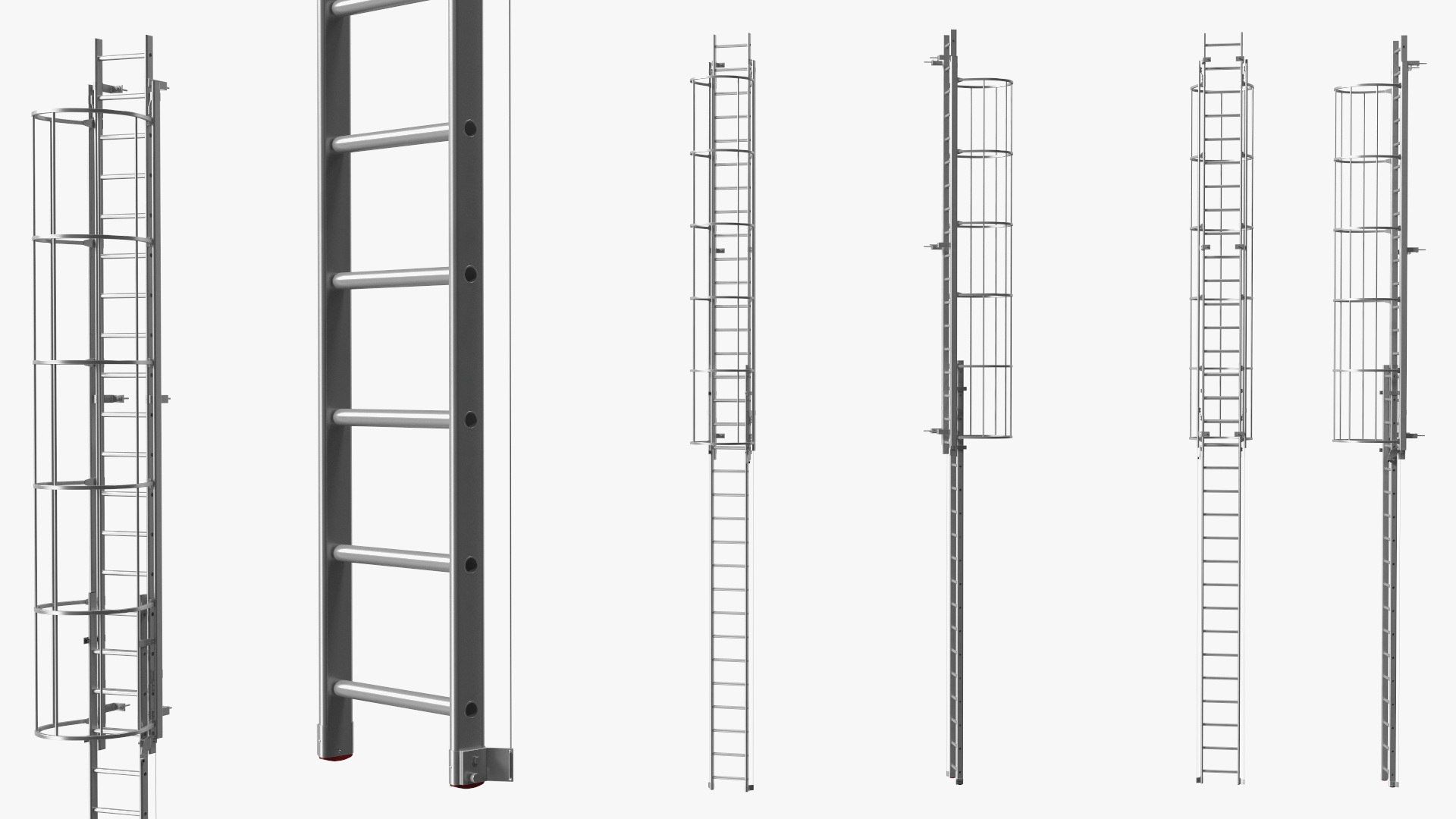 Fire Escape Dropdown Ladder 3D - TurboSquid 2071200
