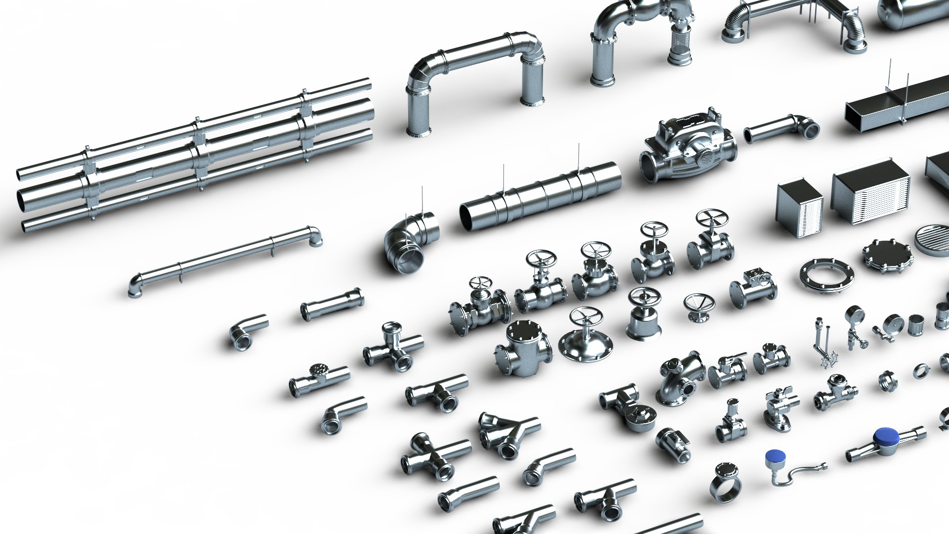 3D Piping Assembly Model - TurboSquid 2267830