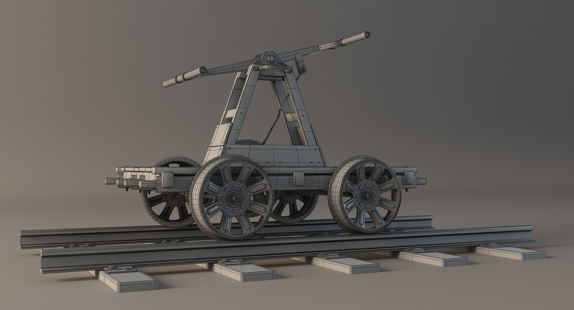 3d Model Rail Handcar