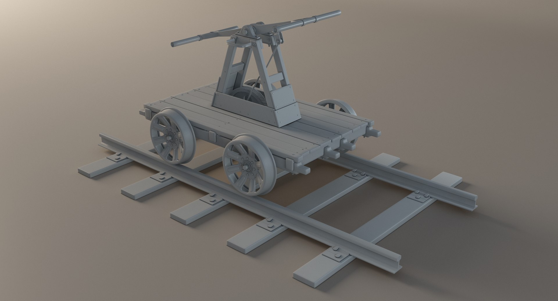 3d Model Rail Handcar