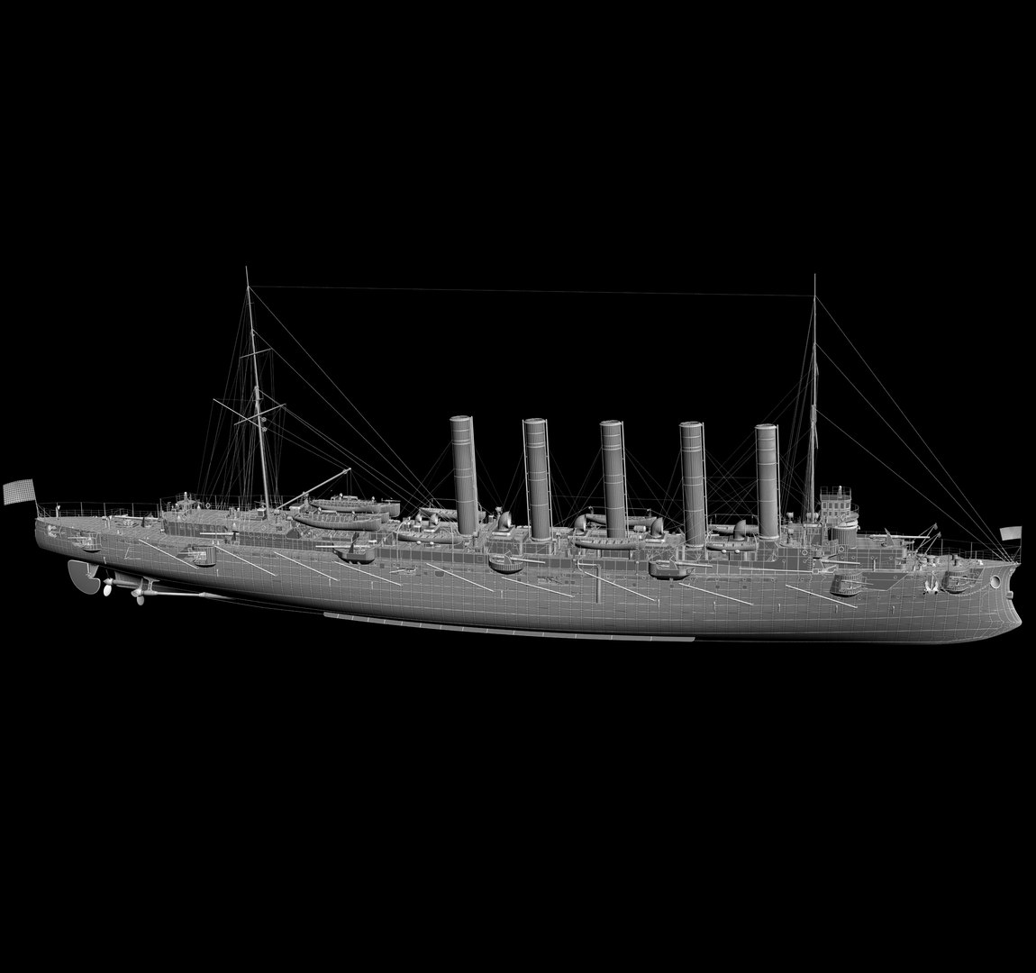 3D Cruiser Askold - TurboSquid 1601487