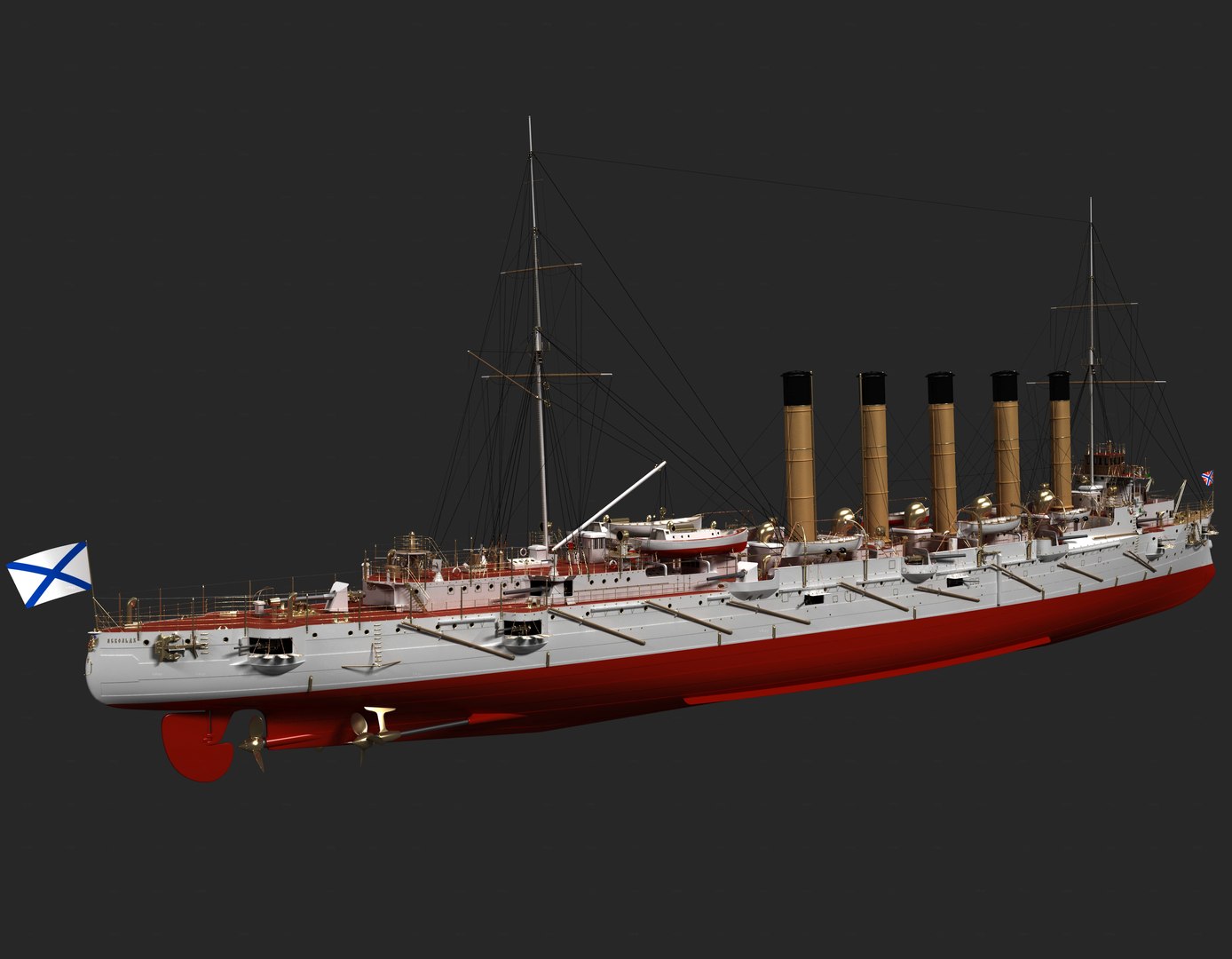 3D Cruiser Askold - TurboSquid 1601487