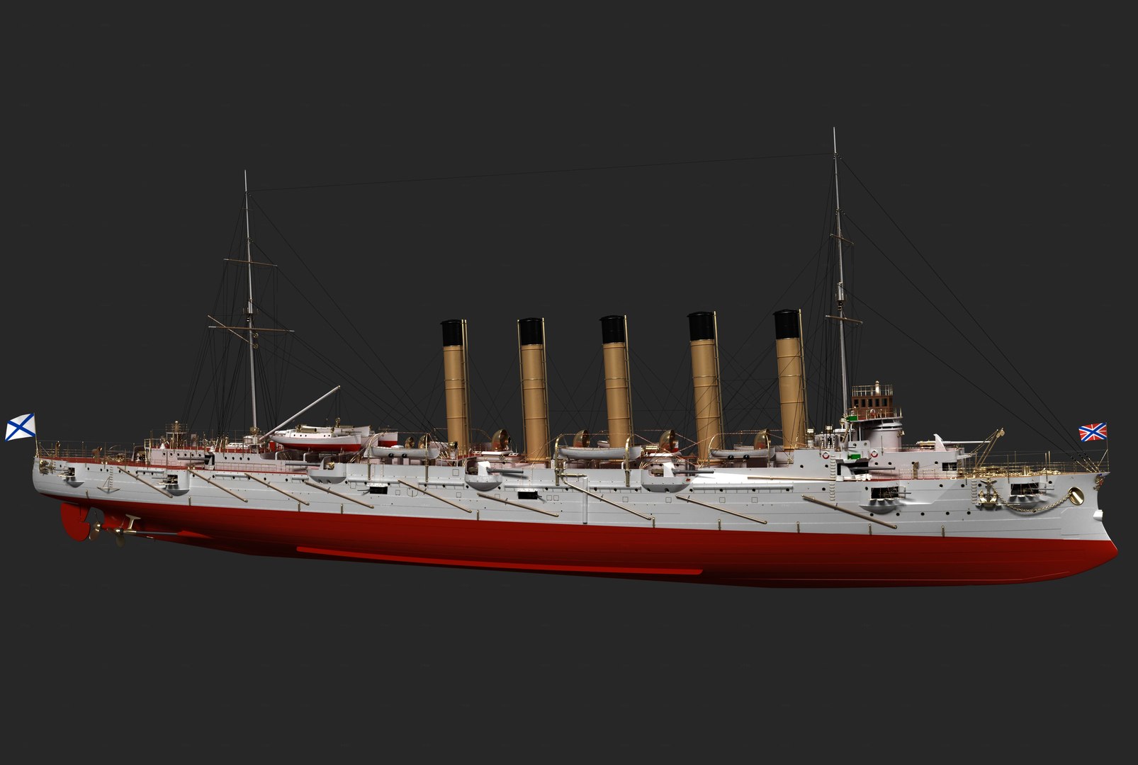 3D Cruiser Askold - TurboSquid 1601487