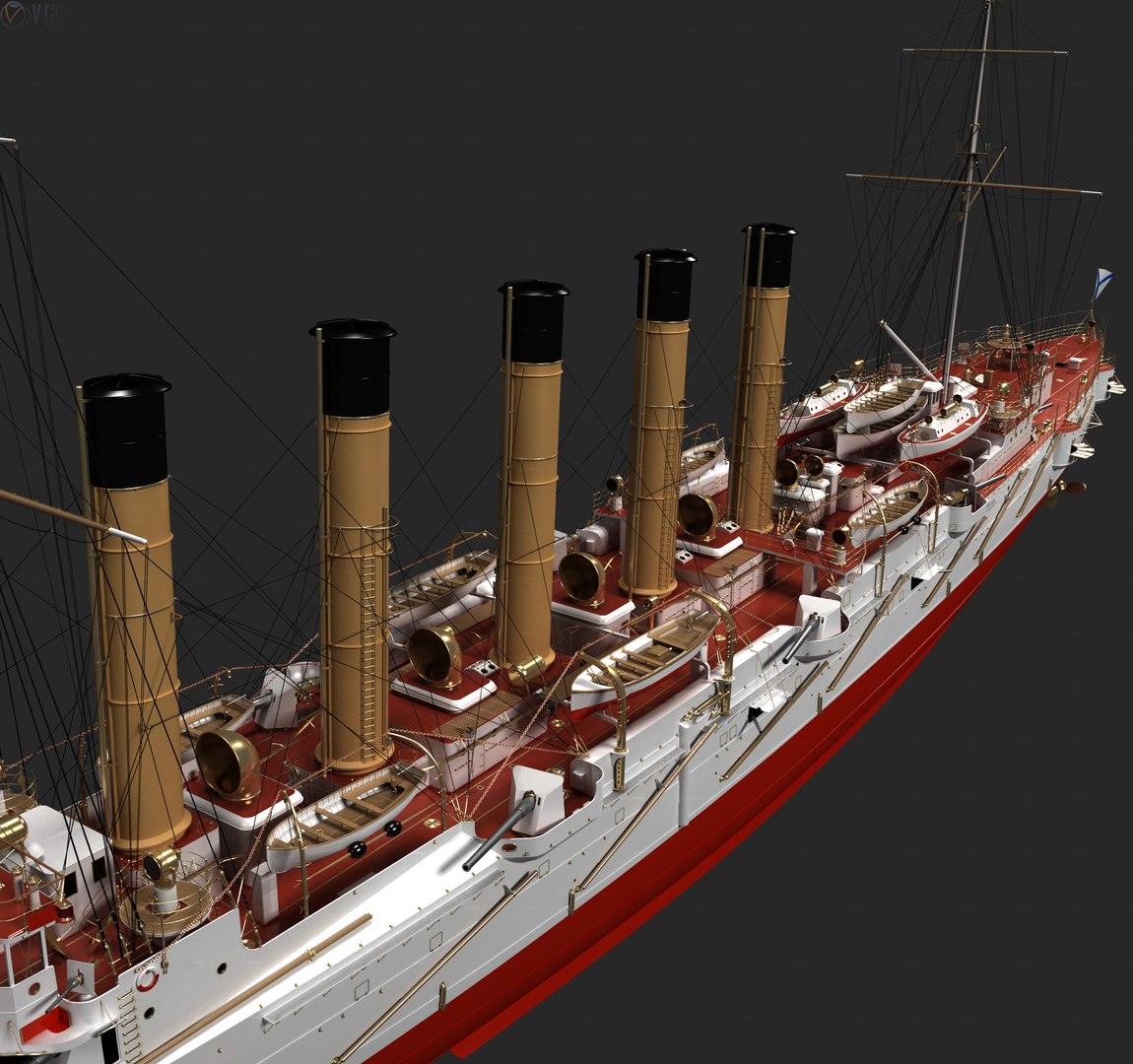 3D Cruiser Askold - TurboSquid 1601487