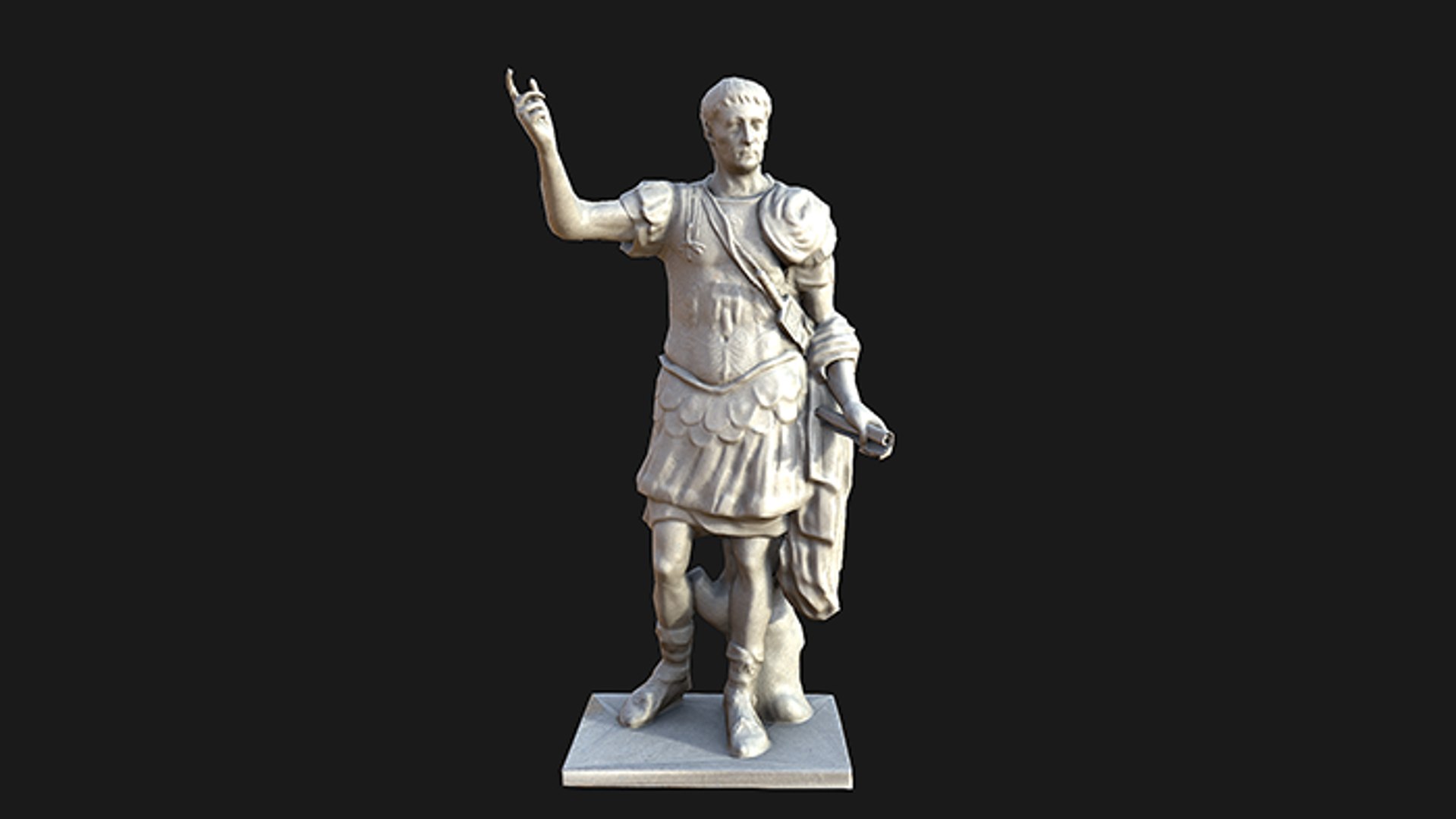 Trajan Statue 3d Model