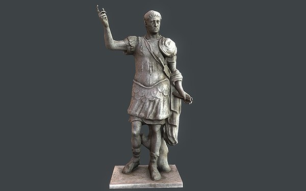 trajan statue 3d model