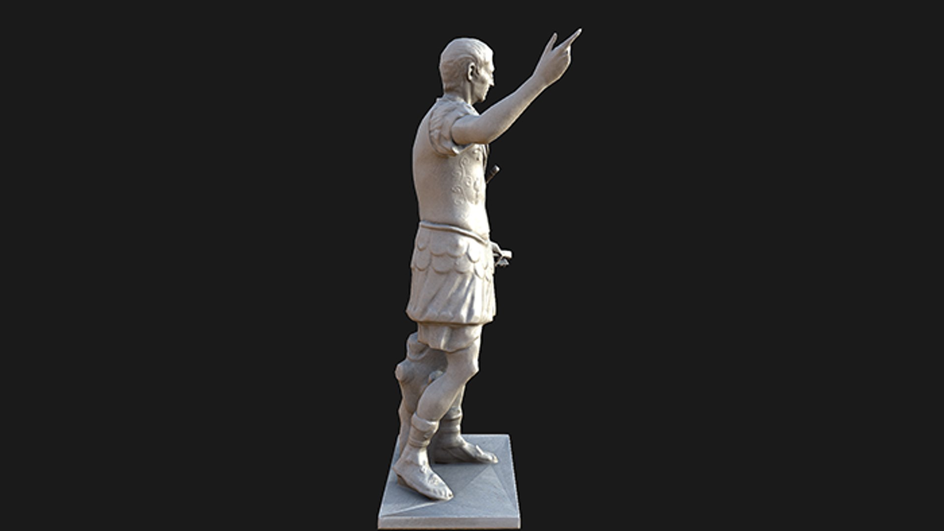 Trajan Statue 3d Model