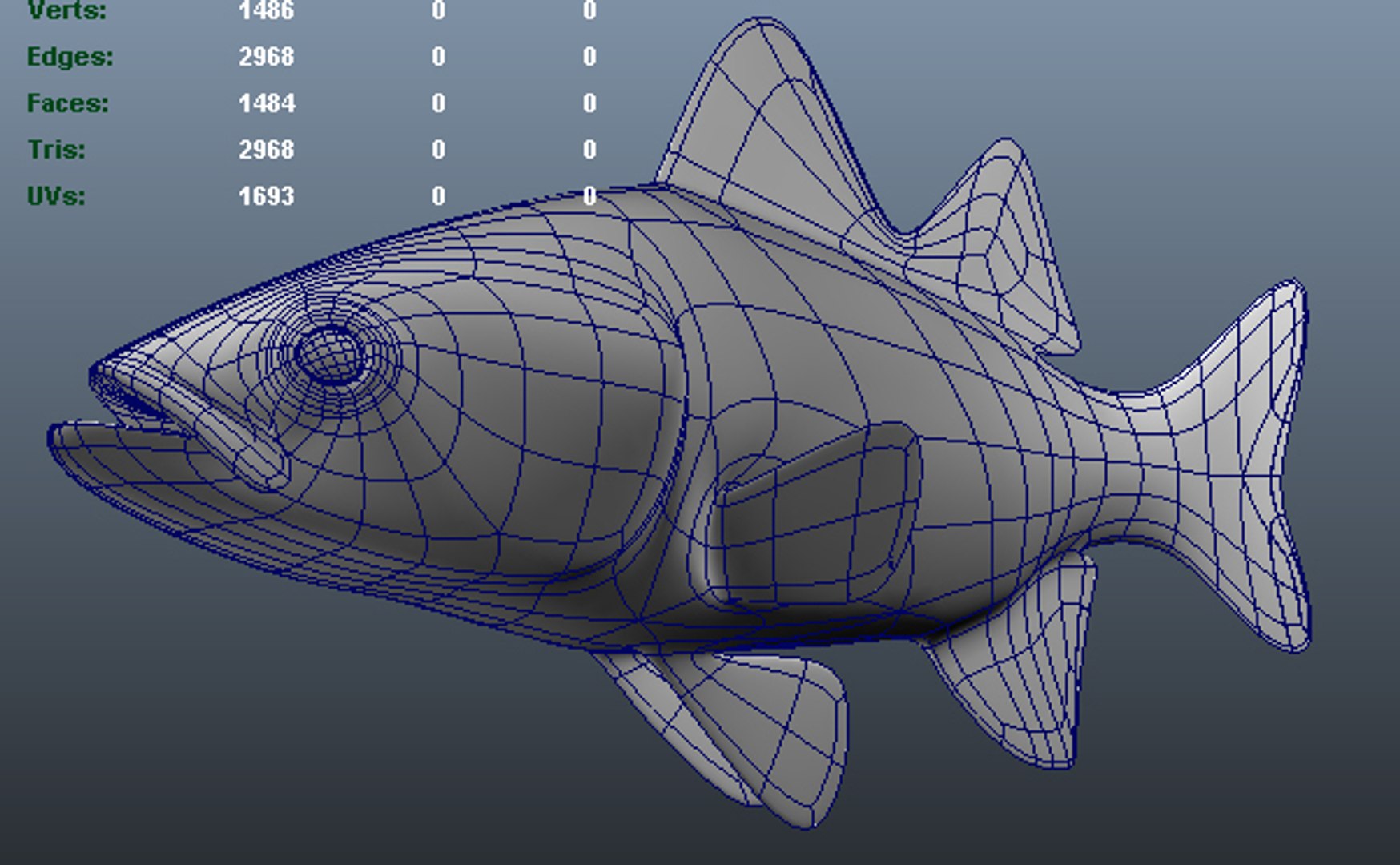 bass fish 3d model