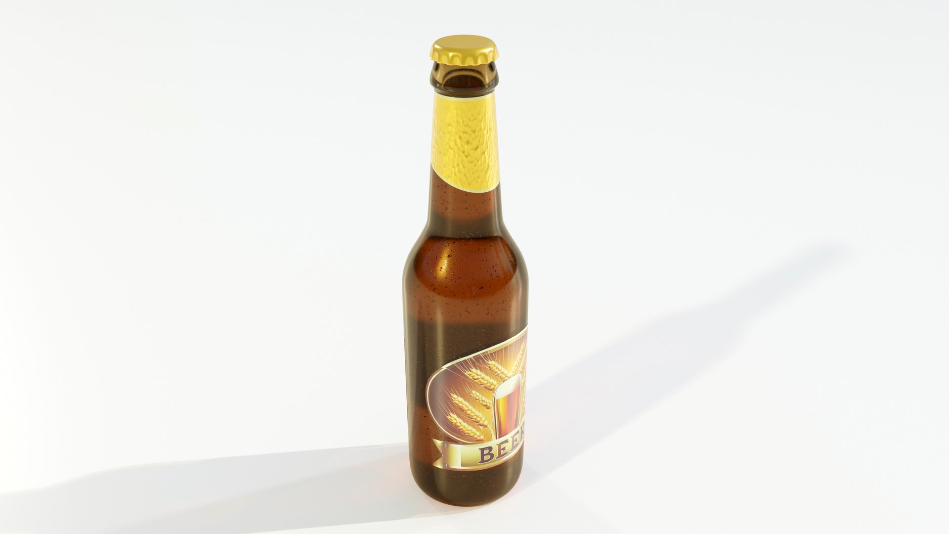 3D Generic Beer Bottle - TurboSquid 2132441