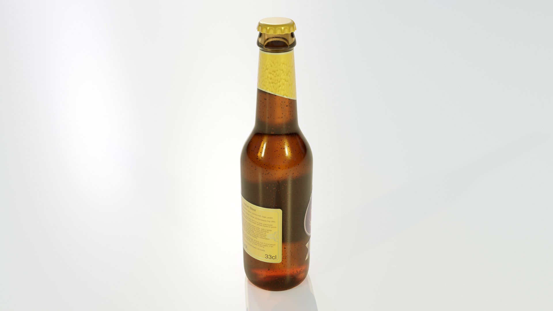 3D Generic Beer Bottle - TurboSquid 2132441