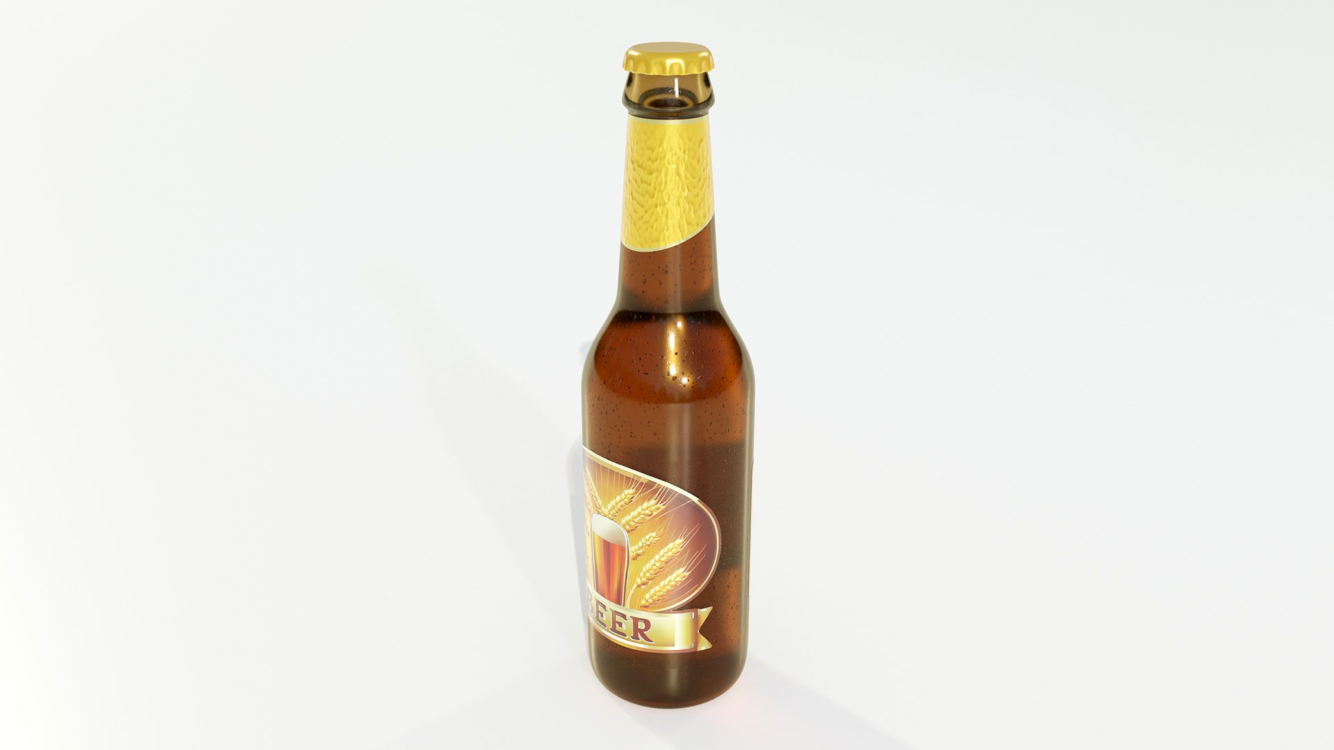 3D Generic Beer Bottle - TurboSquid 2132441