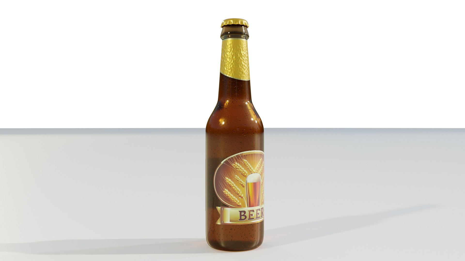 3D Generic Beer Bottle - TurboSquid 2132441