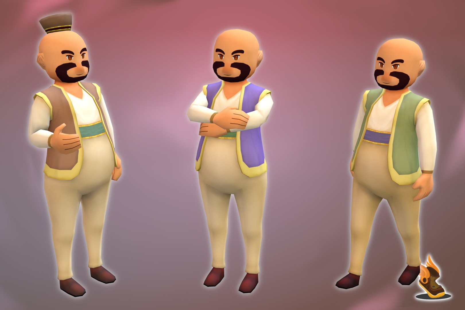 3D Stylized NPC - Desert People Hazeer - TurboSquid 2131305