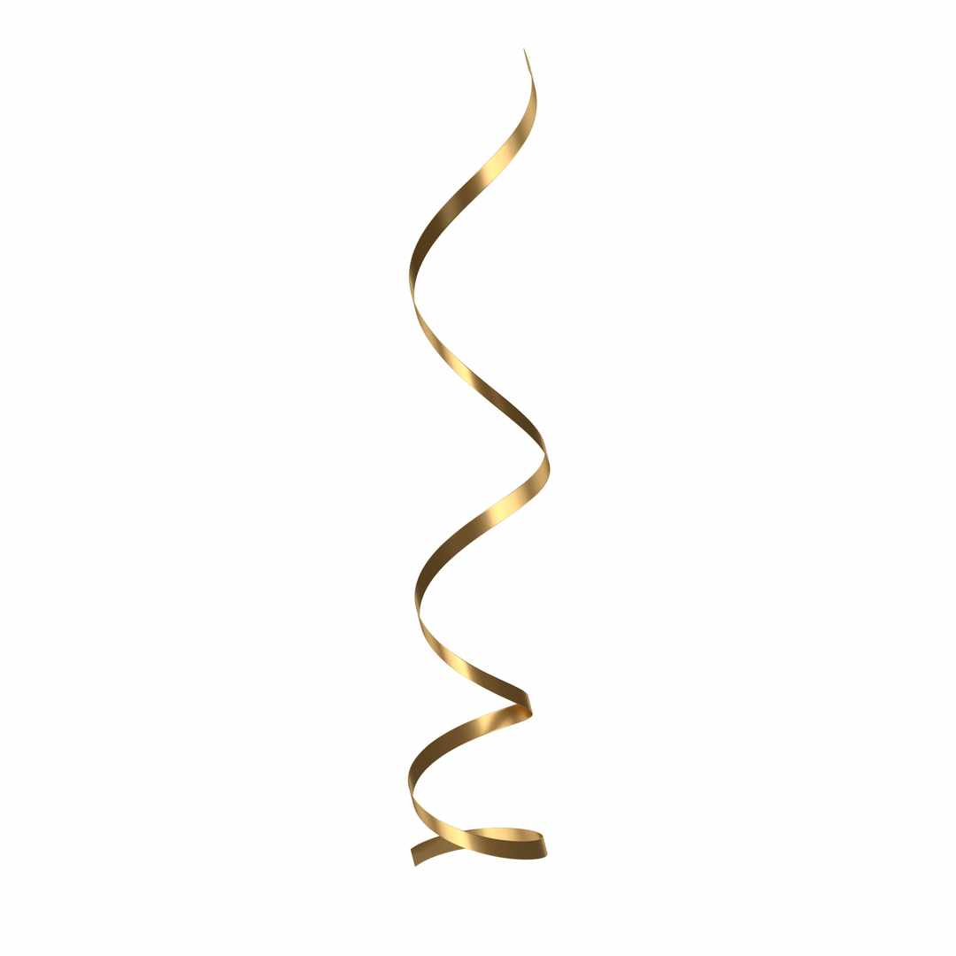 Gold Curly Ribbon 3D Model - TurboSquid 2145460