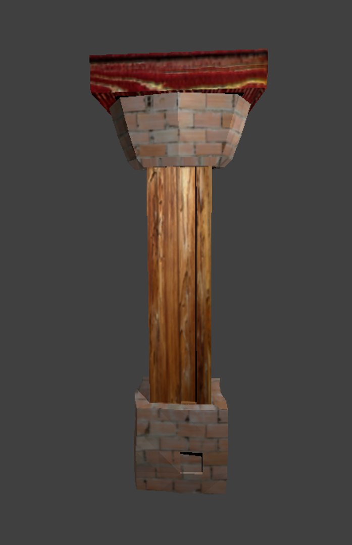 Wooden Pillar Fbx