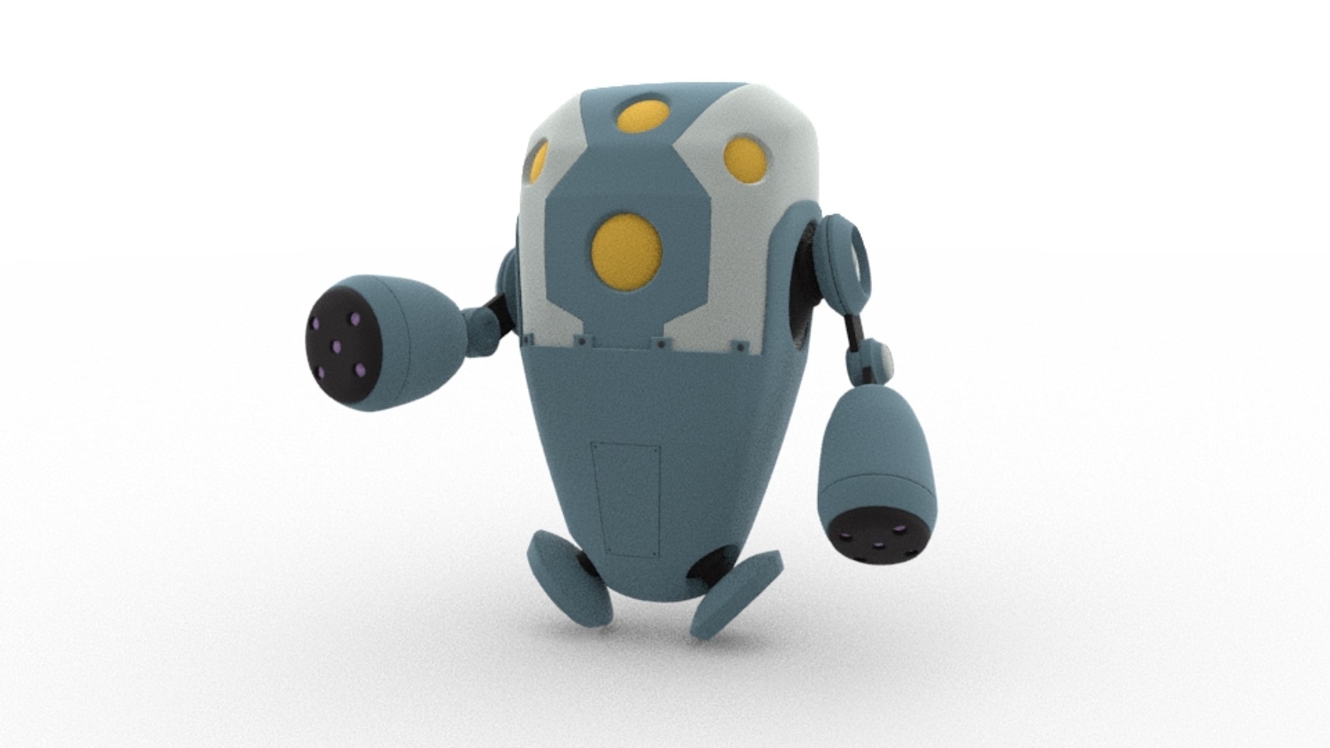 3D Hovering Robot Rigged Model - TurboSquid 1364357