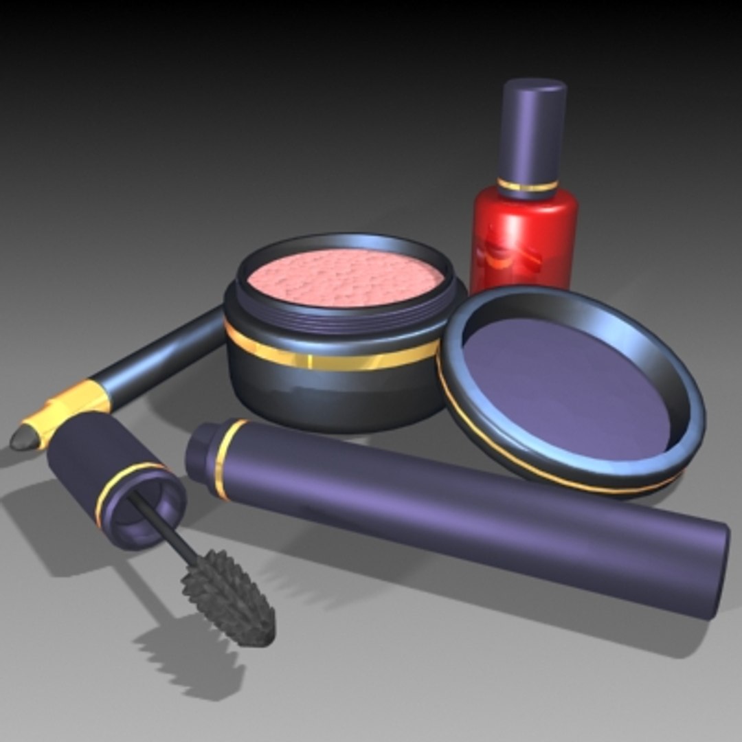 makeup cosmetics 3d model