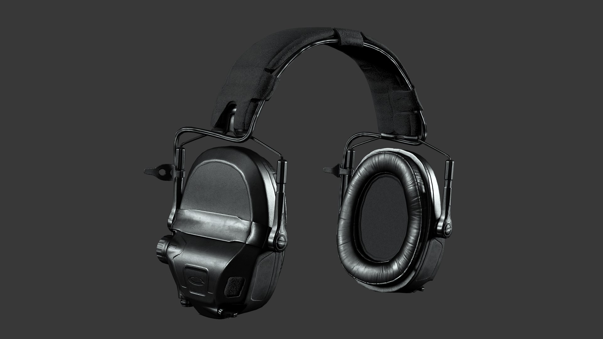 Black Tactical Electronic Hearing Protection 3D Model - TurboSquid 2426095